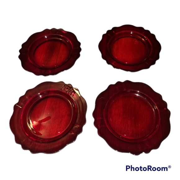 Anchor Hocking | Dining | Ruby Red Anchor Hocking Plates | Poshmark